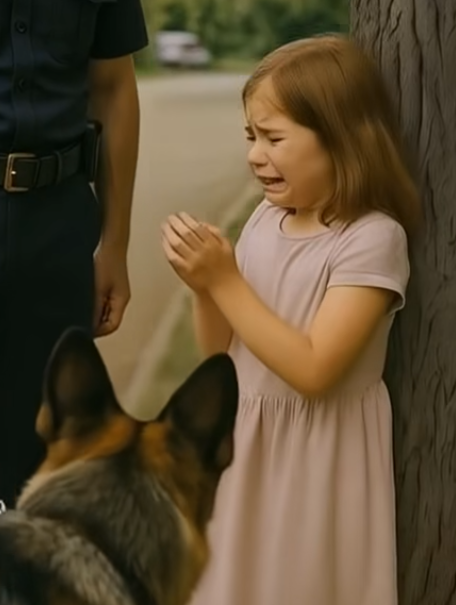 During patrol, I noticed a little girl standing under a tree, crying ...